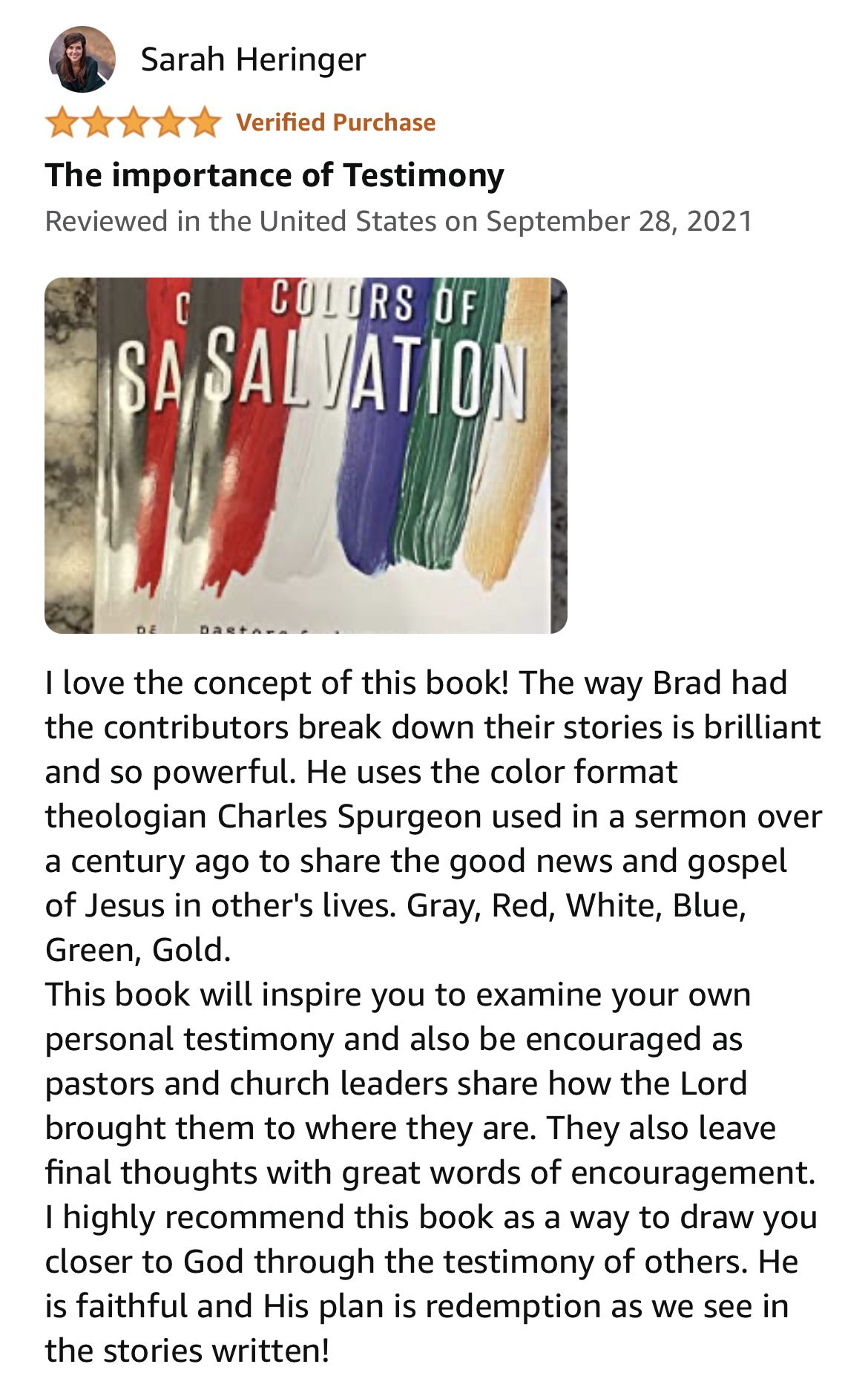 The Colors of Salvation: Personal Testimony and Interview | Sarah Heringer